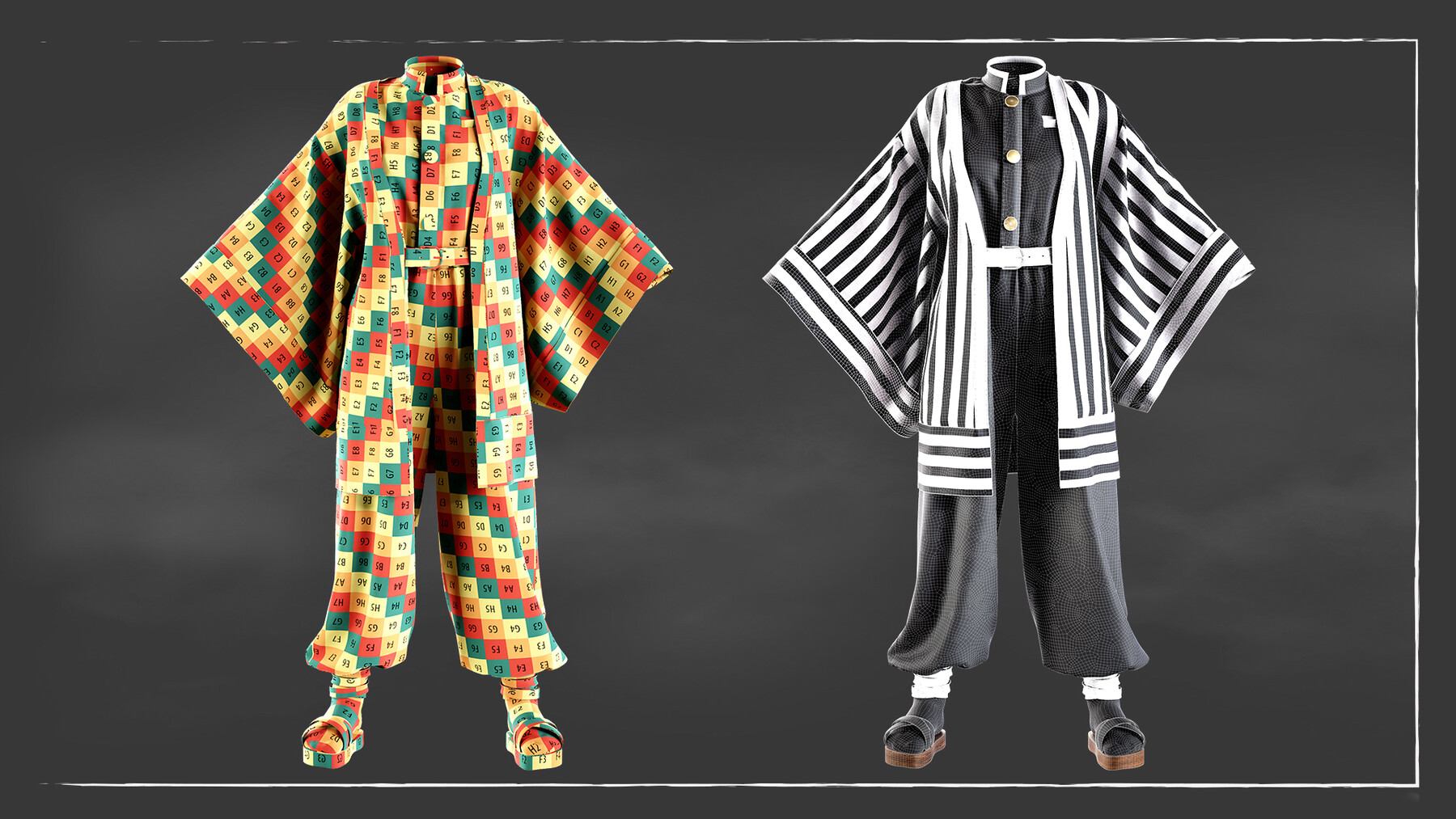 ArtStation - demon slayer uniform | Game Assets