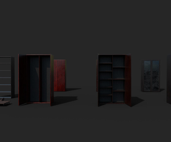 ArtStation - Set of Old Soviet Cabinets | Game Assets