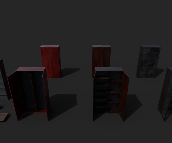 ArtStation - Set of Old Soviet Cabinets | Game Assets