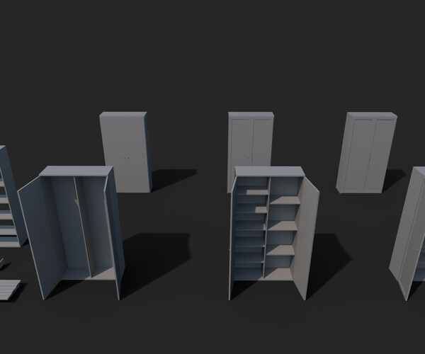 ArtStation - Set of Old Soviet Cabinets | Game Assets