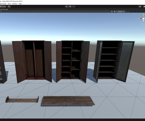 ArtStation - Set of Old Soviet Cabinets | Game Assets