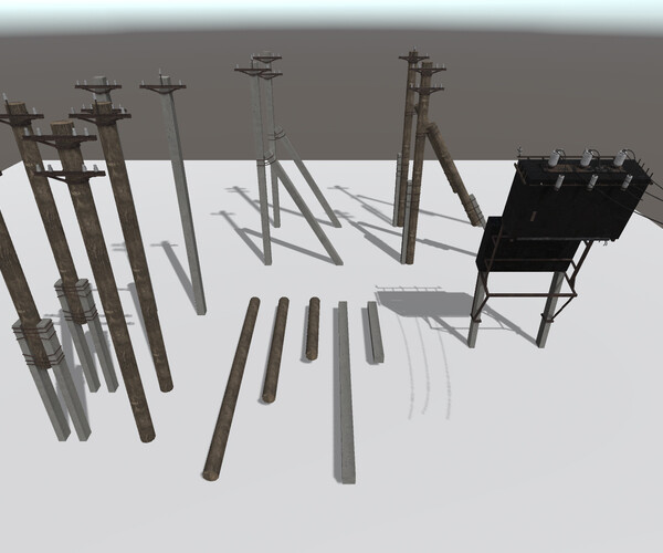 ArtStation - Transformer and Power Line | Game Assets
