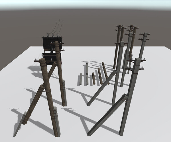 ArtStation - Transformer and Power Line | Game Assets