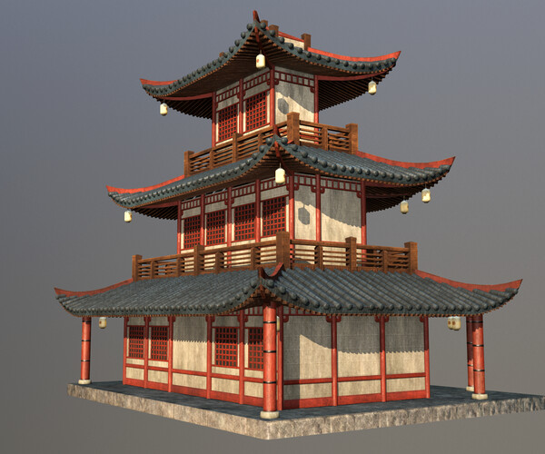 ArtStation - Asian Japanese Traditional Building Collection | Game Assets