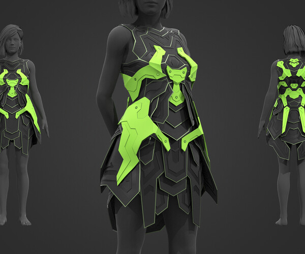 ArtStation - Sci-fi female dress #1 / Cyberpunk / Future / Fantastic ...