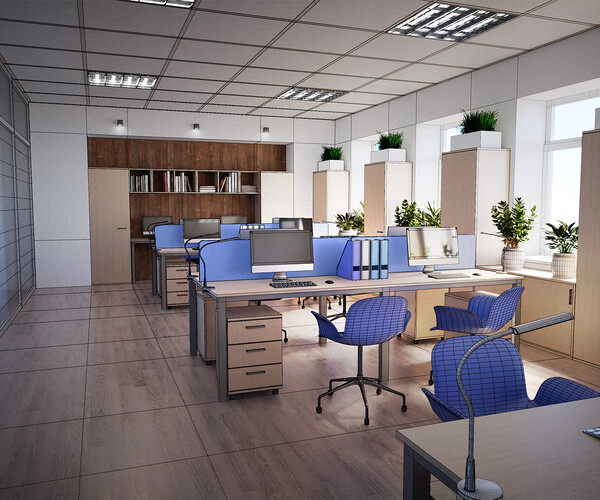 ArtStation - Office 3D Model | Resources