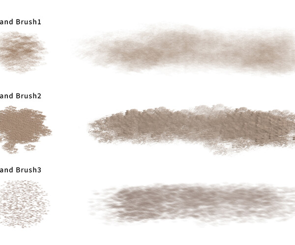 ArtStation - 6 Sand Brushes for ClipStudioPaint/6 PNG images | Brushes