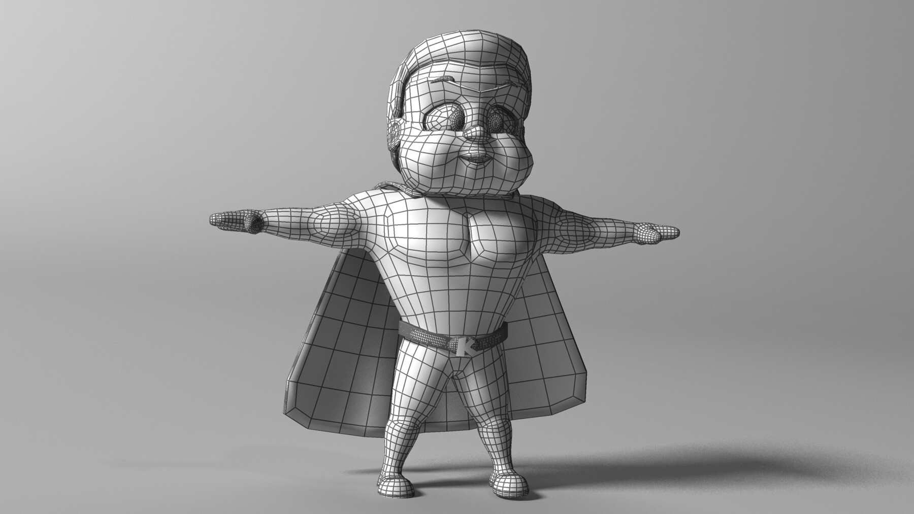 ArtStation - Cartoon Kid superhero 3D Model | Game Assets