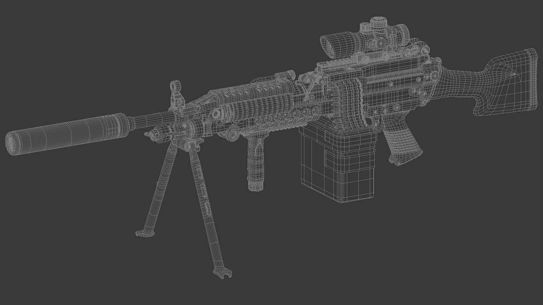 ArtStation - Mk.48 LWMG High Polygon | Resources