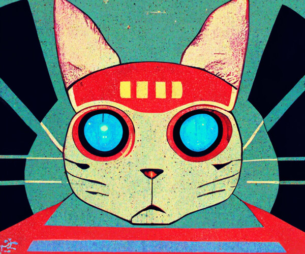 ArtStation - Retro Cyborg Cats | Artworks