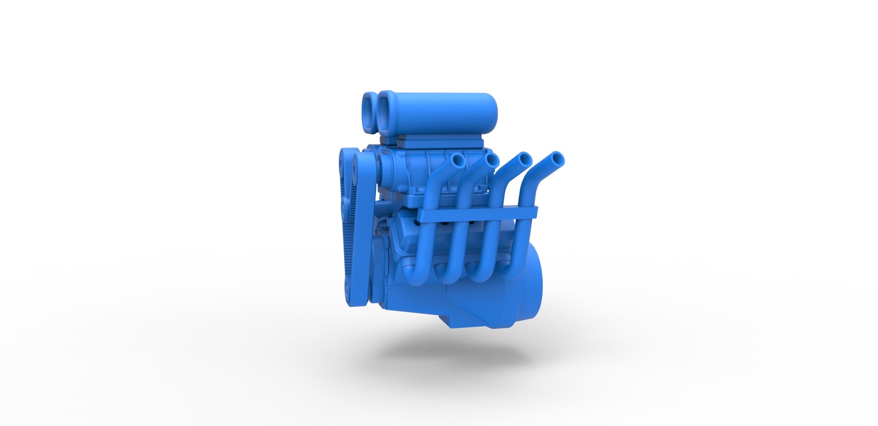ArtStation - 3D printable Diecast engine V8 with double supercharger ...