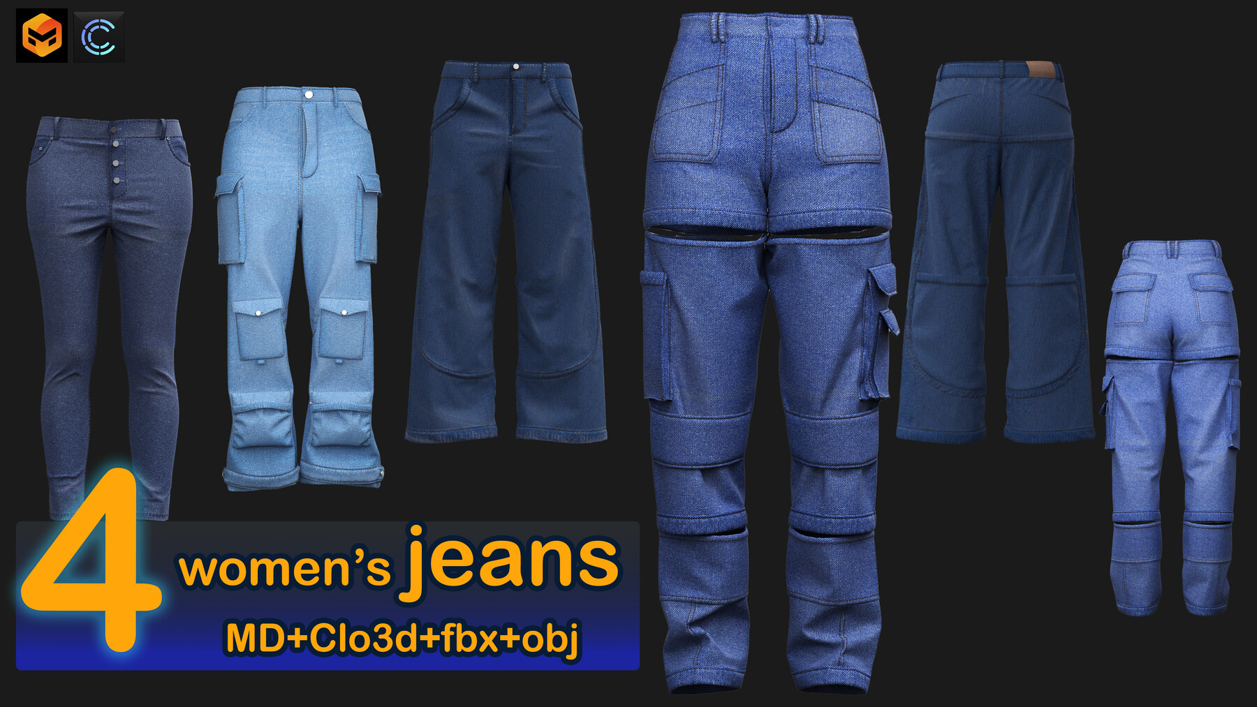 ArtStation - Women's jeans | Game Assets