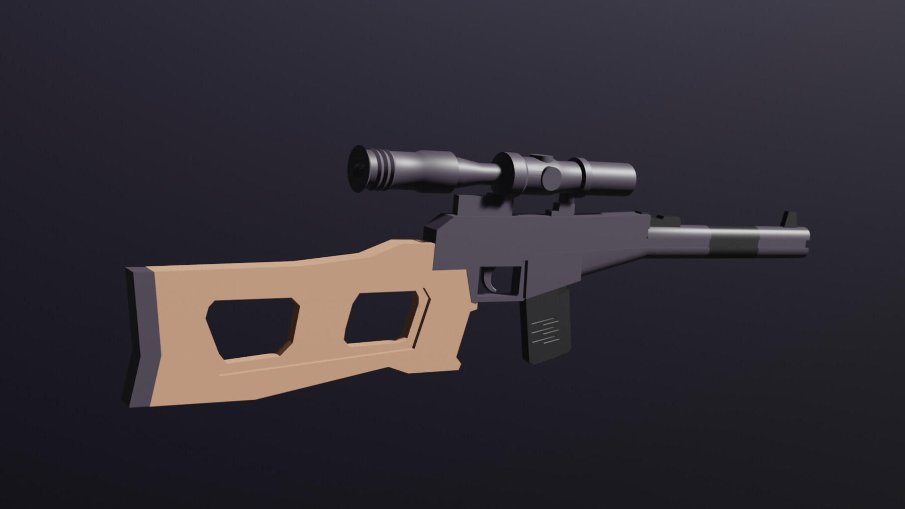 ArtStation - Low Poly Rifle | Game Assets