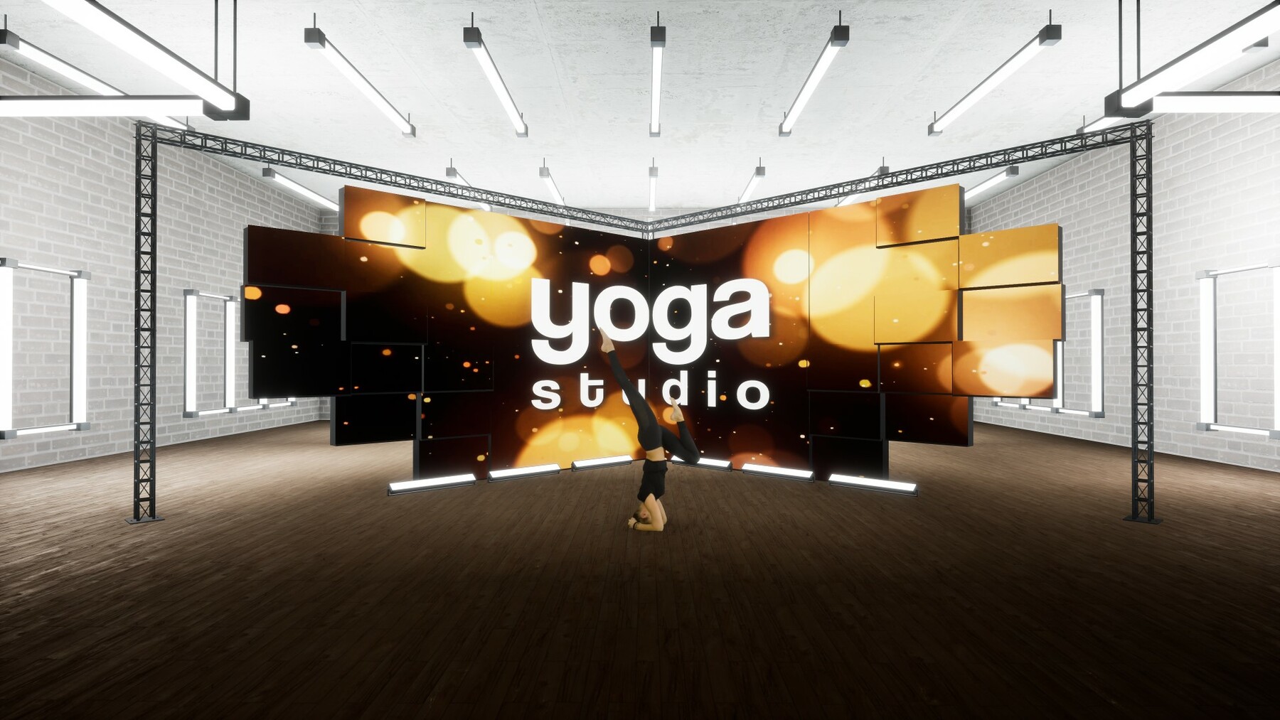 ArtStation - Virtual Set. Unreal Engine - Aximmetry. Yoga Studio ...