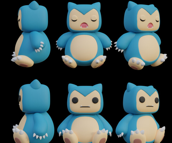 ArtStation - Two Poses Pack Snorlax | Resources