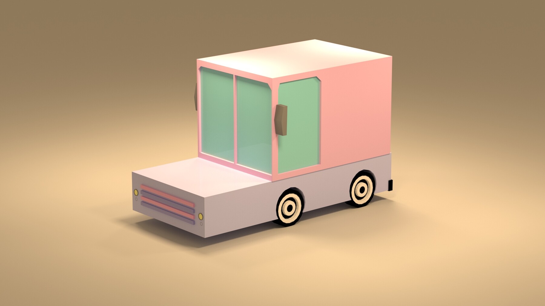 ArtStation - Cartoon Low Poly Crossover Car Low-poly 3D model | Game Assets