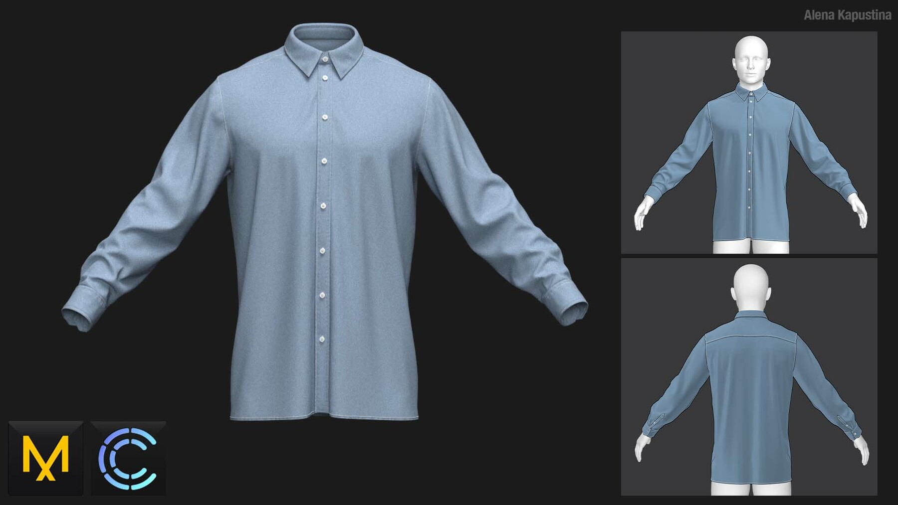 ArtStation - Male shirts pack / Marvelous Designer / Clo 3D project ...