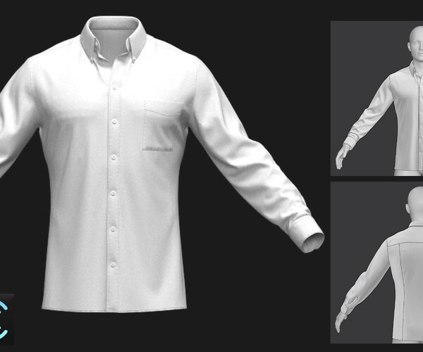 ArtStation - Male shirts pack / Marvelous Designer / Clo 3D project ...