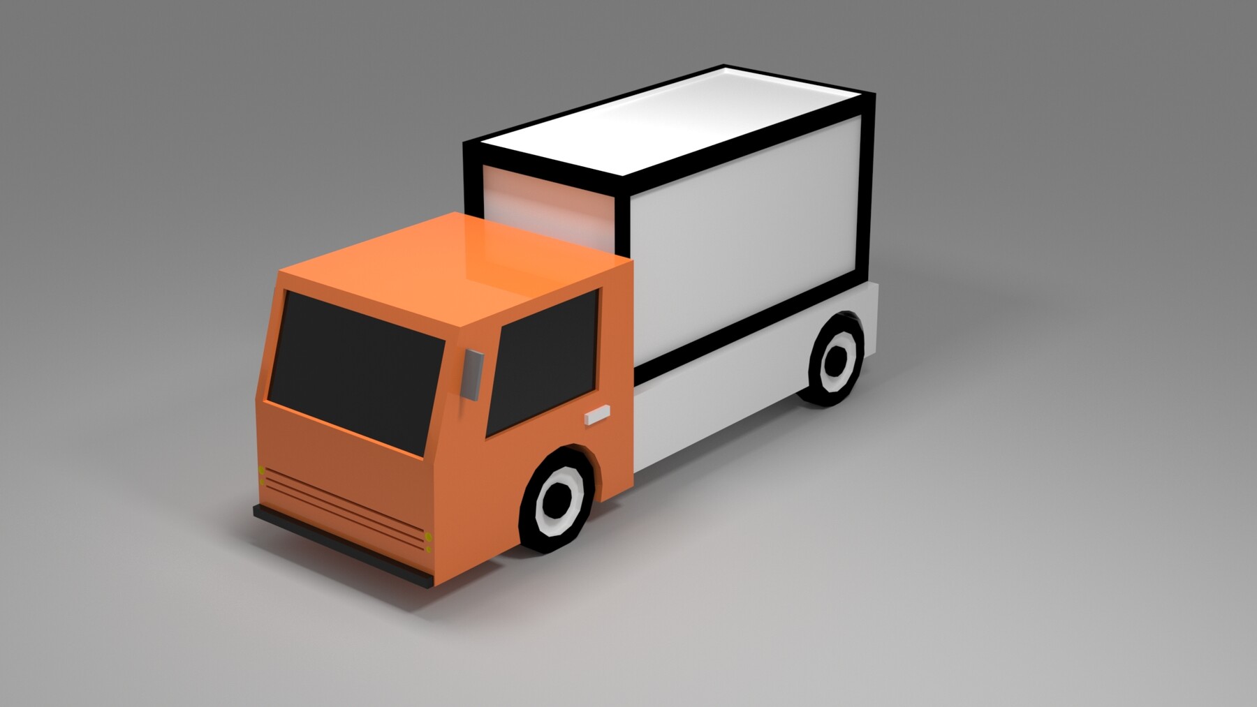 ArtStation - Cartoon Low Poly Truck Low-poly | Game Assets
