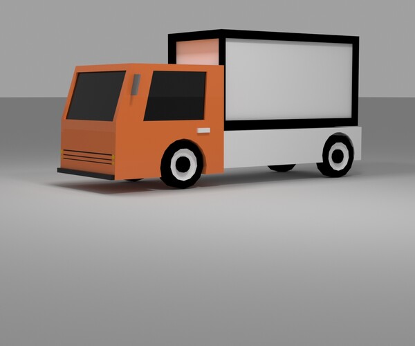 ArtStation - Cartoon Low Poly Truck Low-poly | Game Assets