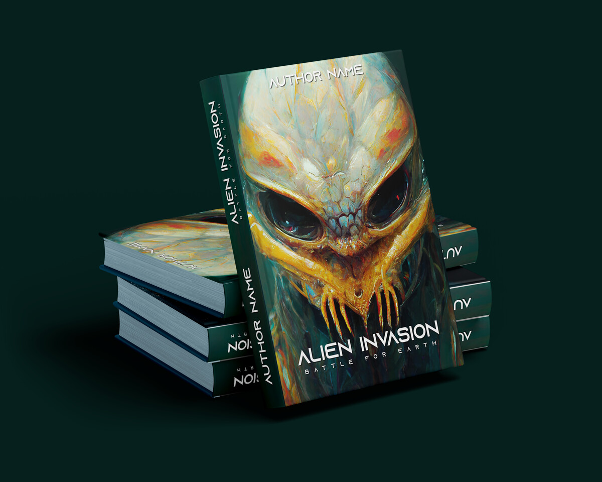 ArtStation - PreMade Alien Sci-fi Book Cover PSD | 6 x 9 inch | Artworks