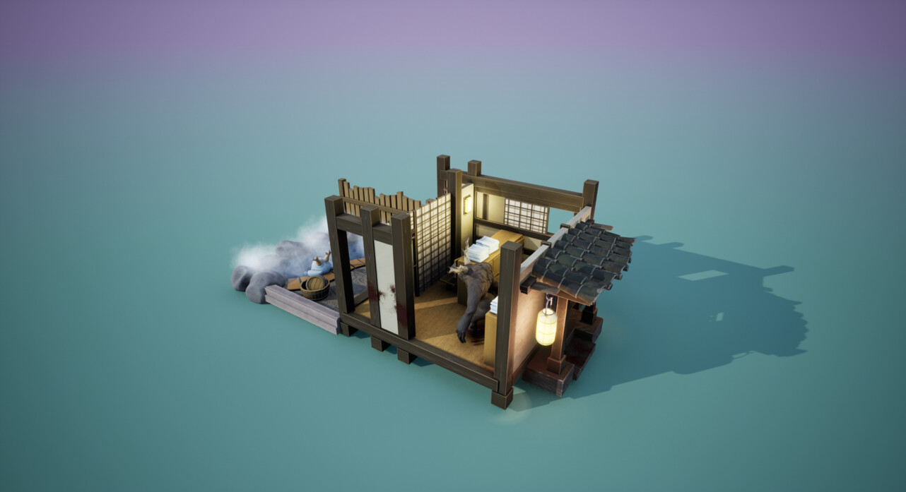 ArtStation - Blender to Unreal Engine 5 Stylized Monster Hot spring ...