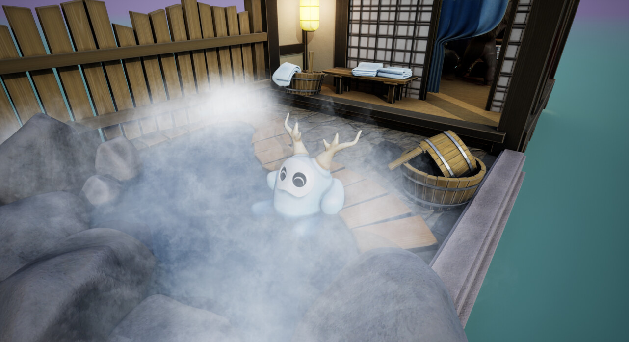 ArtStation - Blender to Unreal Engine 5 Stylized Monster Hot spring ...