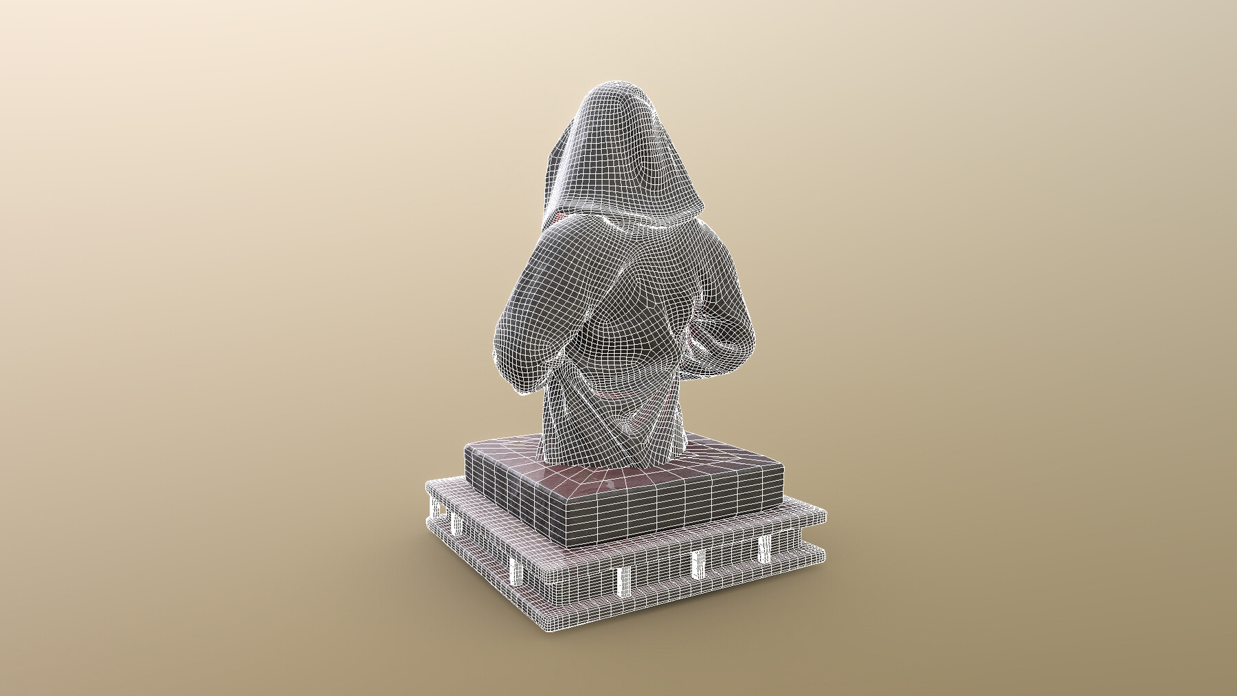 ArtStation - Hooded Crystal Statue Low-poly 3D model | Resources