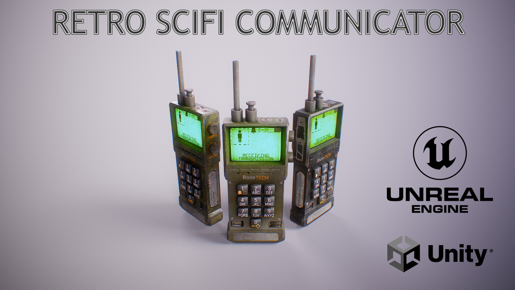ArtStation - PBR Retro Sci-Fi Communicator | Game Assets