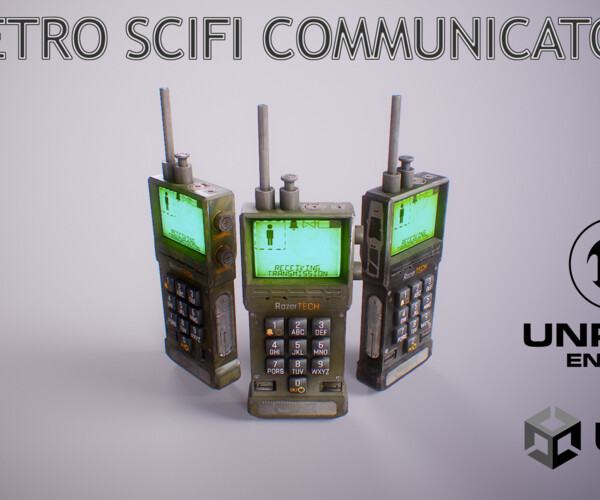 ArtStation - PBR Retro Sci-Fi Communicator | Game Assets
