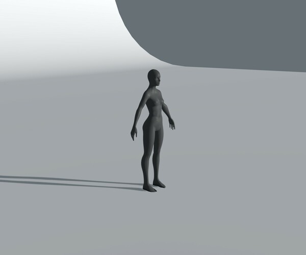 ArtStation - Female Body Base Mesh 28 Animations 3D Model 5k Polygons ...