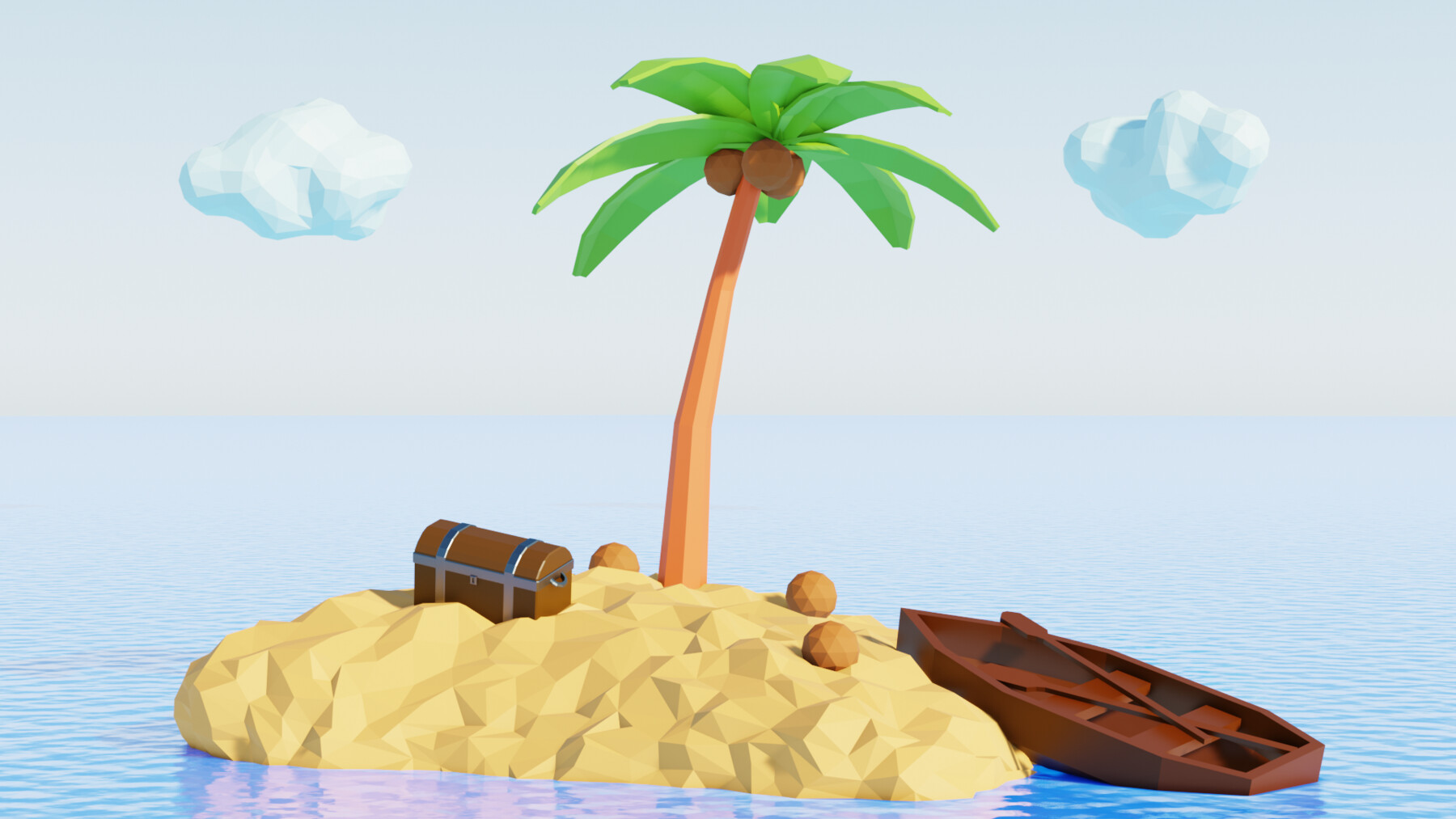 ArtStation - Low Poly Treasure Island | Game Assets