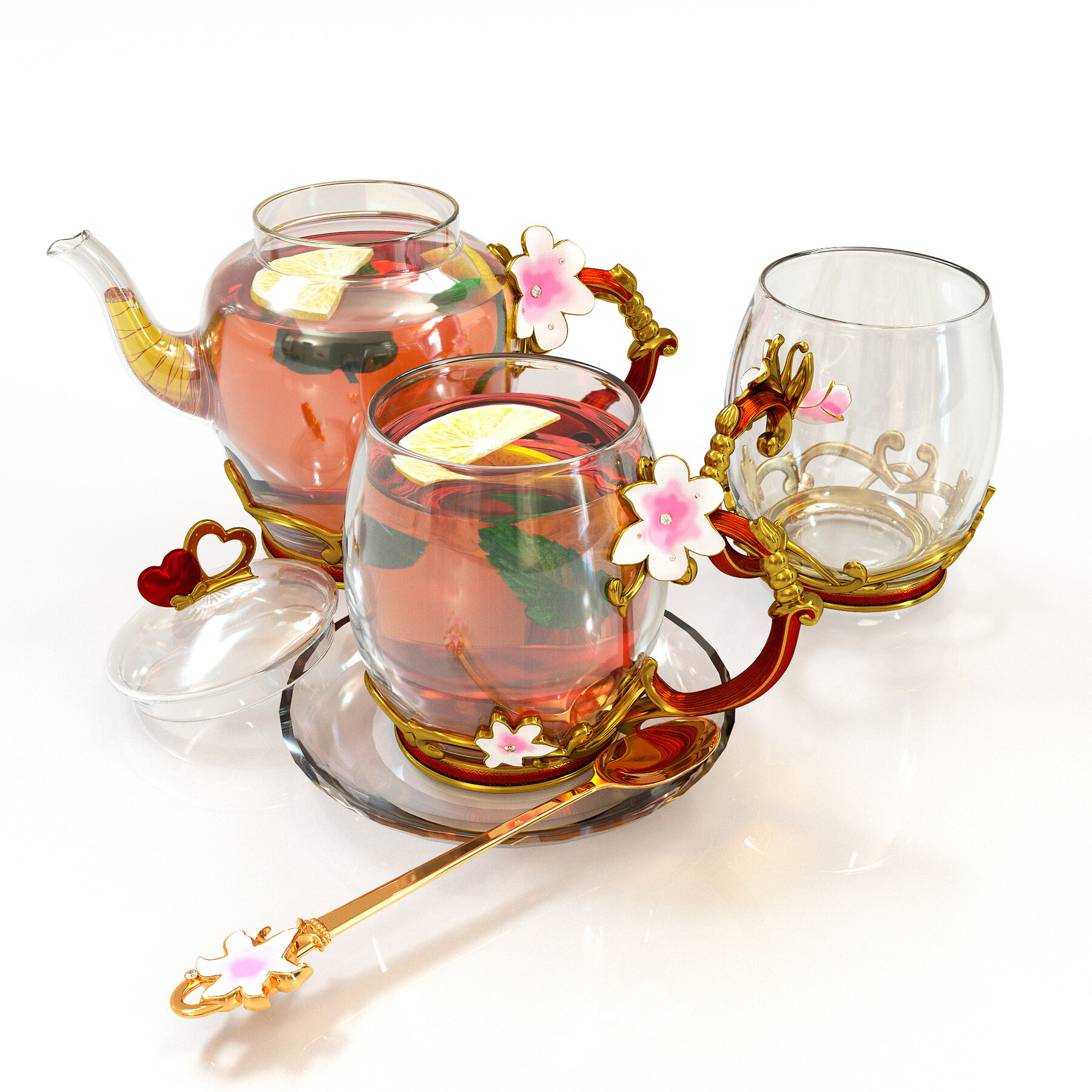 ArtStation - Handmade tea set 3D model | Resources