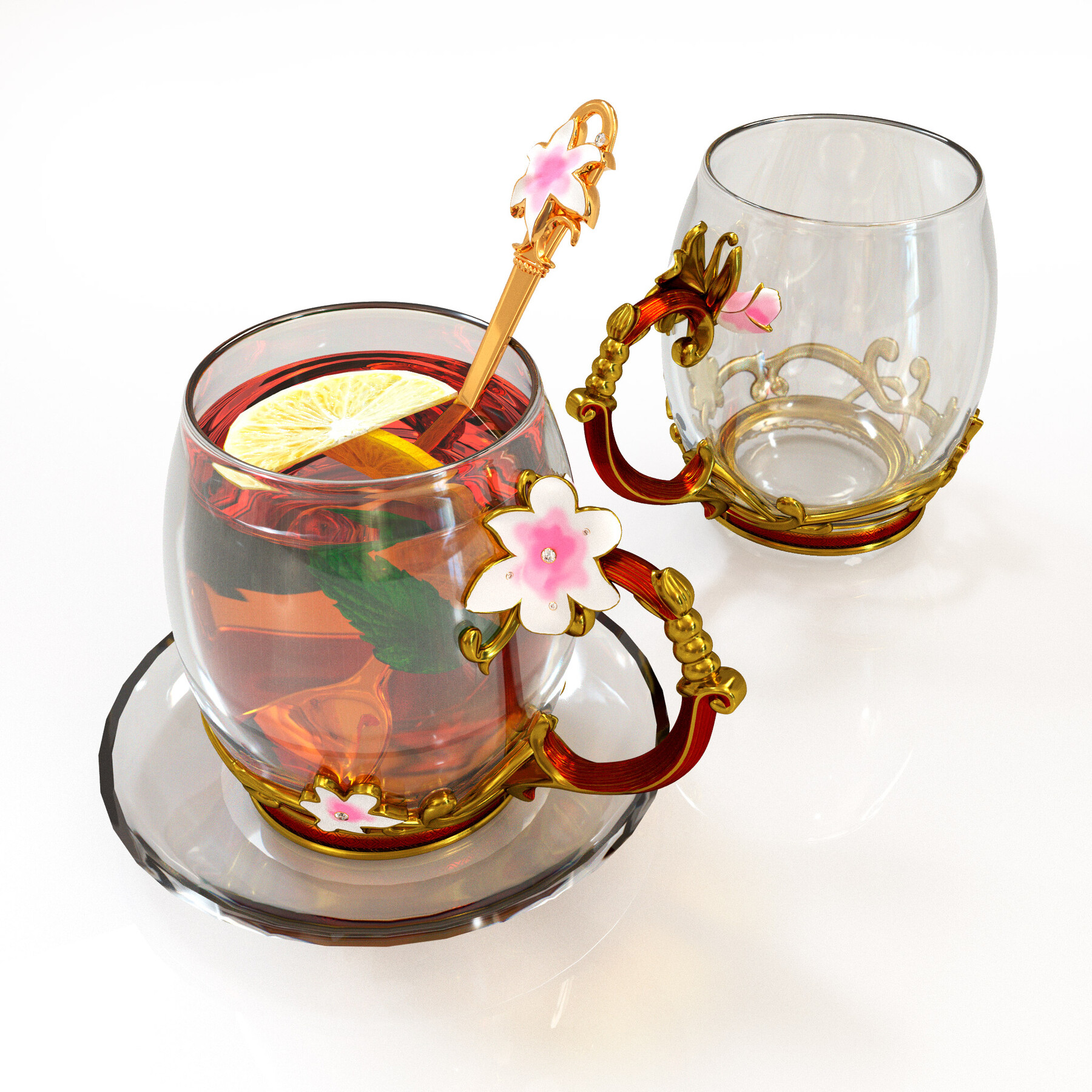 ArtStation - Handmade tea set 3D model | Resources