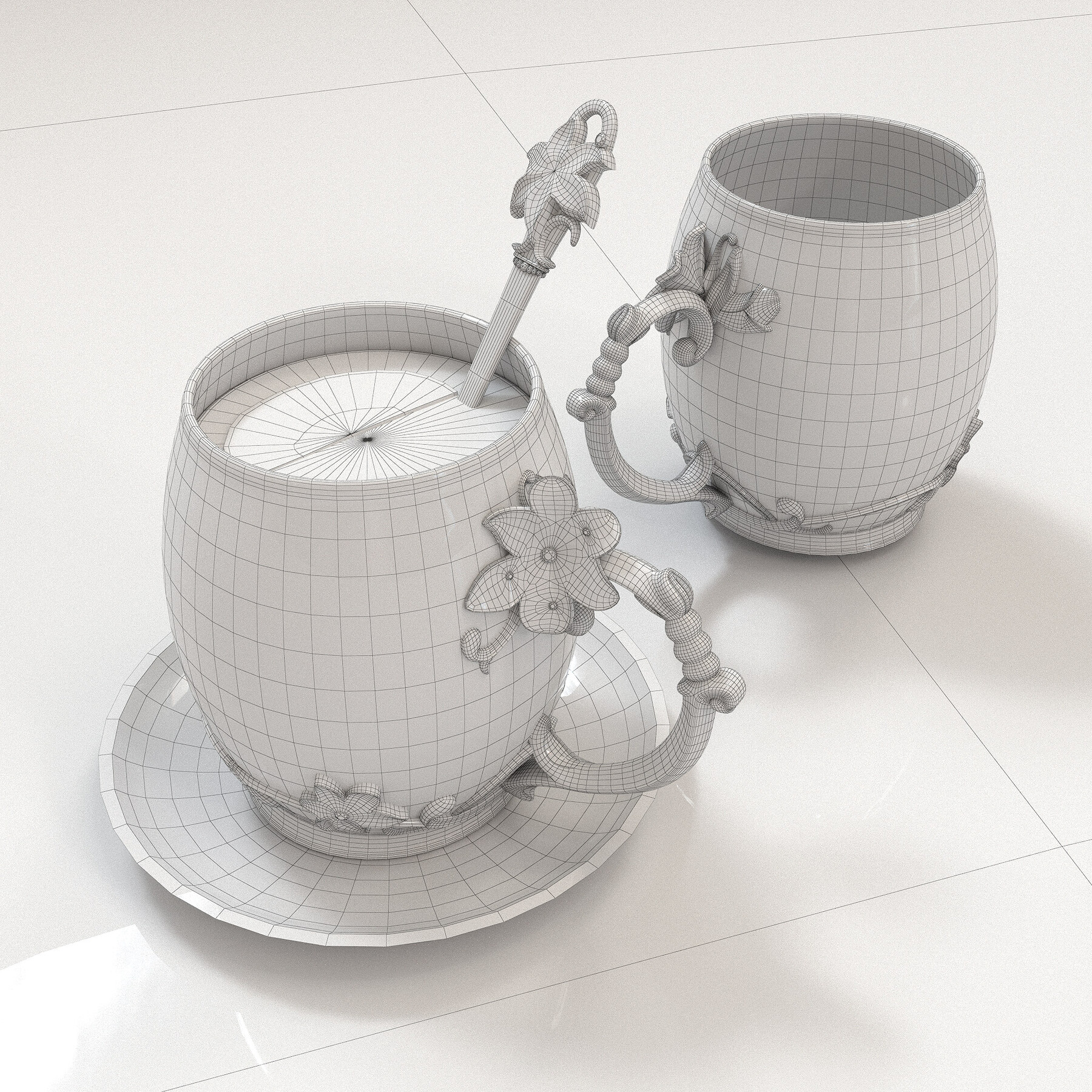 ArtStation - Handmade tea set 3D model | Resources