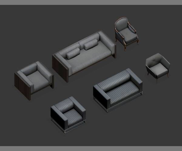 ArtStation - Lowpoly furniture objects | Game Assets