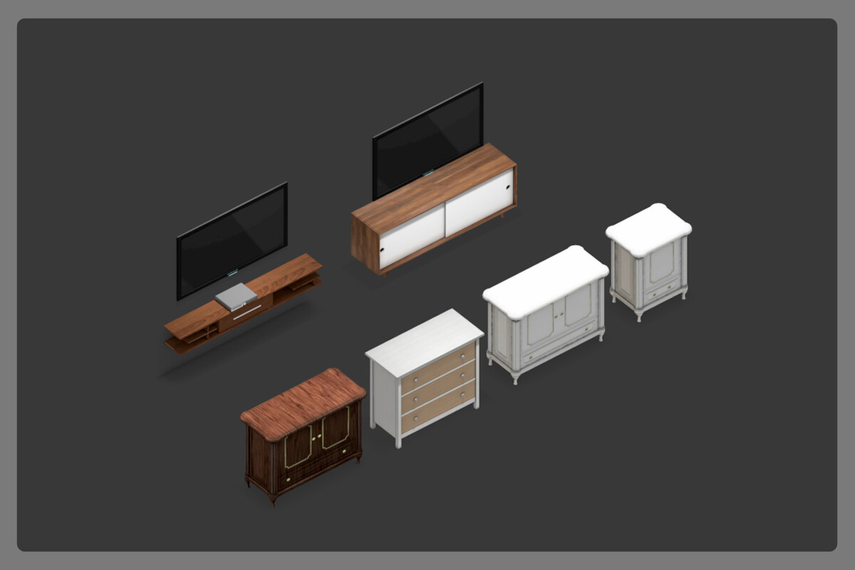 ArtStation - Lowpoly furniture objects | Game Assets