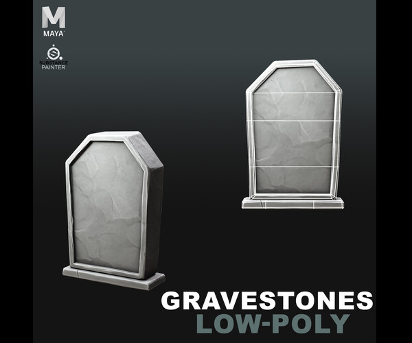 ArtStation - Stylized Gravestones / Tombstones | Game Assets