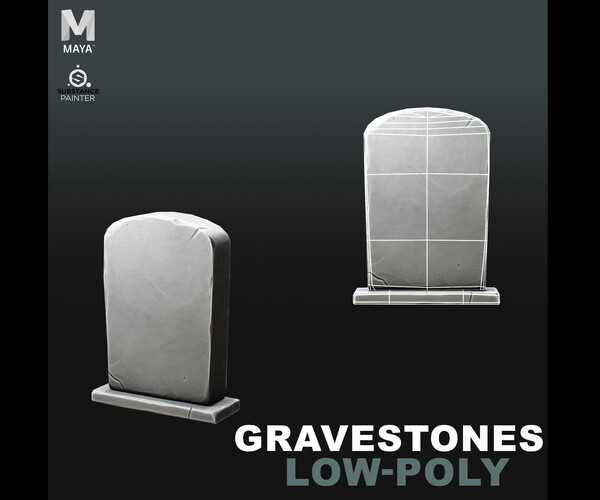 ArtStation - Stylized Gravestones / Tombstones | Game Assets
