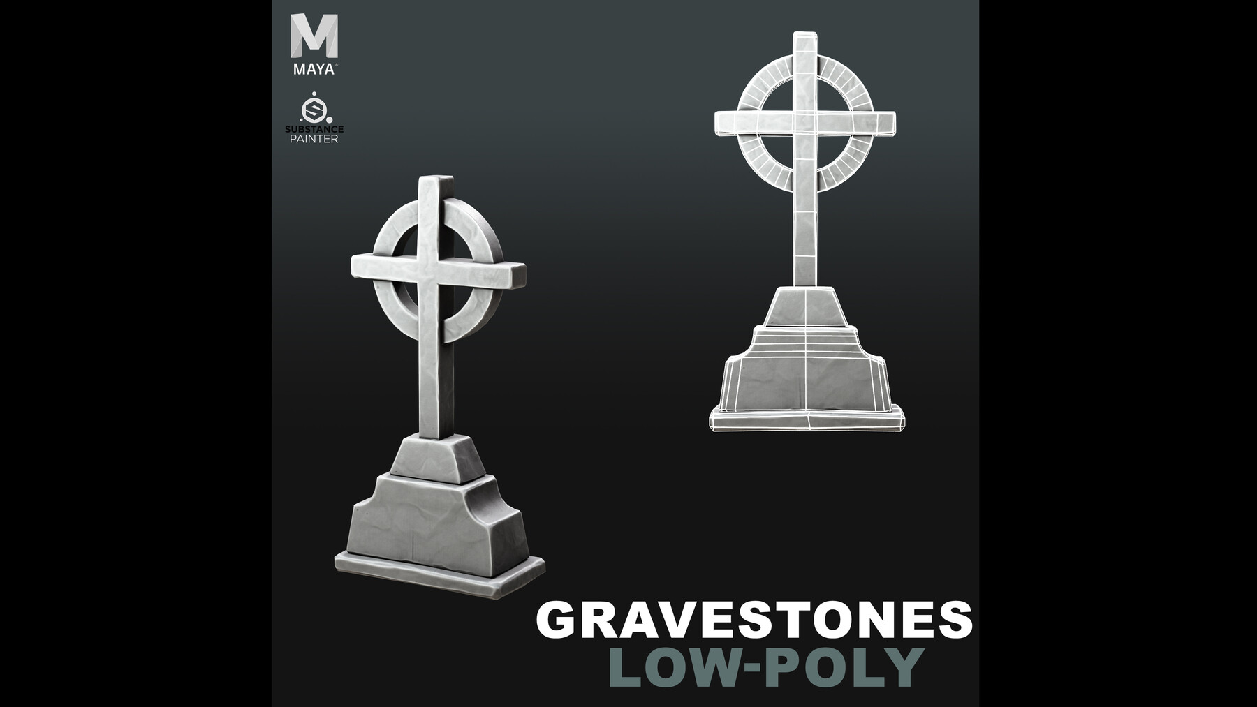 ArtStation - Stylized Gravestones / Tombstones | Game Assets