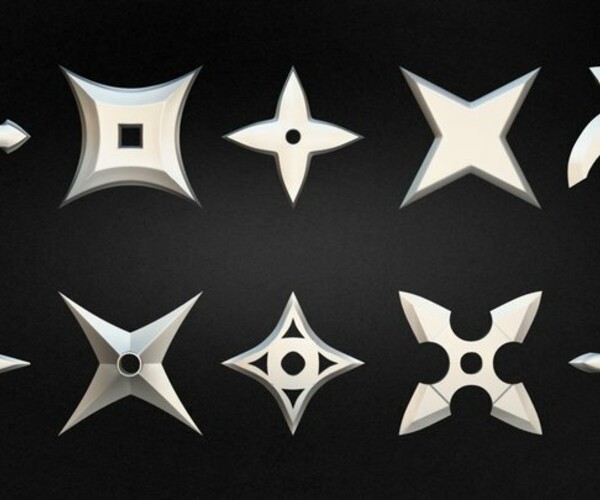 ArtStation - 10 Shuriken Throwing Weapons Pack 01 | Resources