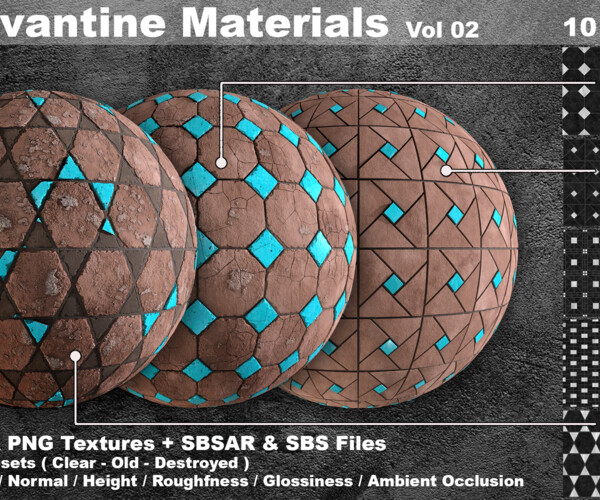 ArtStation - 30 High quality Levantine material + SBS & SBSAR files, 10 ...