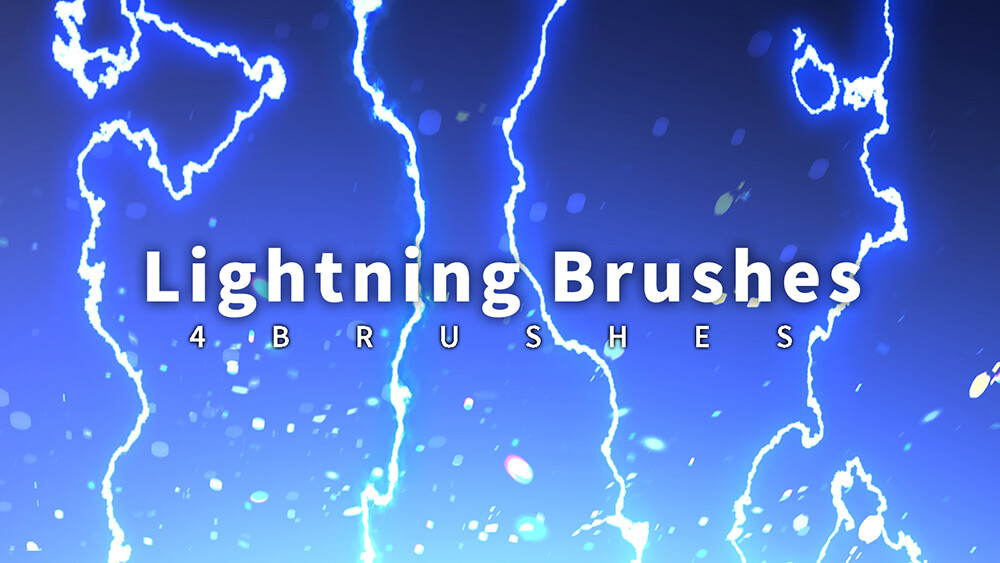 ArtStation - 4 Lightning Brushes for ClipStudioPaint/4 PNG images | Brushes