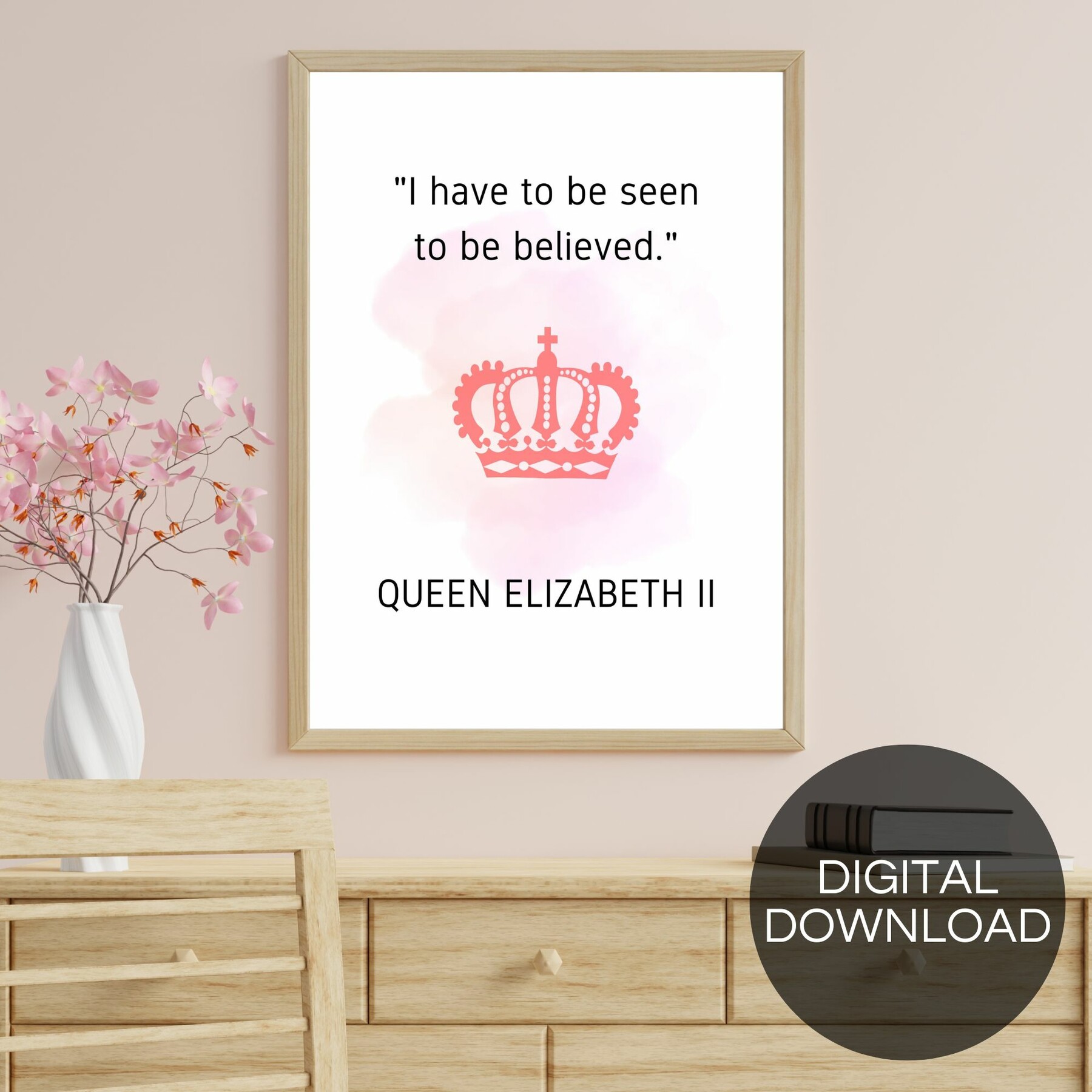 ArtStation - Digital Wall Art - Queen Elizabeth II Quotes | 4 pieces of ...