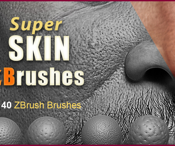 ArtStation - Super Skin - 41 ZBrush Brushes Set for realistic Human ...