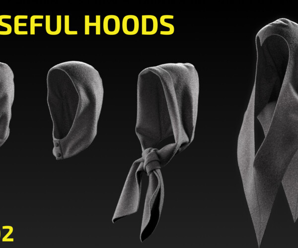 ArtStation - 10 Useful Hoods - Marvelous / Clo3D / FBX - VOL 02 | Game ...