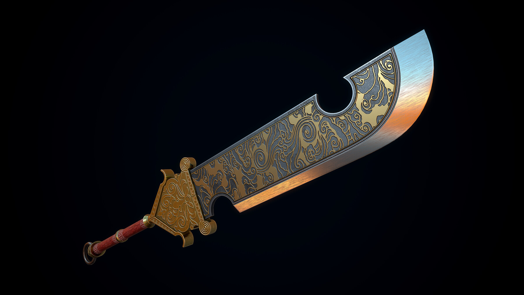 ArtStation - Chinese Great Broadsword | Game Assets