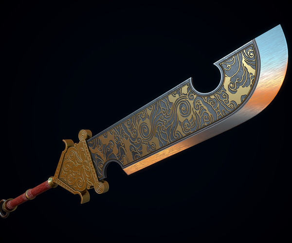 ArtStation - Chinese Great Broadsword | Game Assets