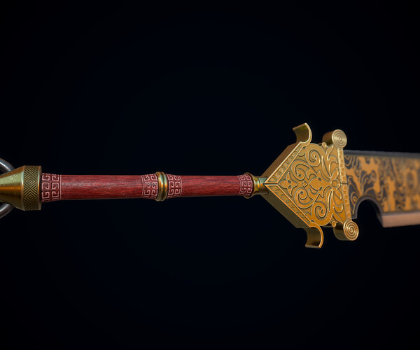 ArtStation - Chinese Great Broadsword | Game Assets