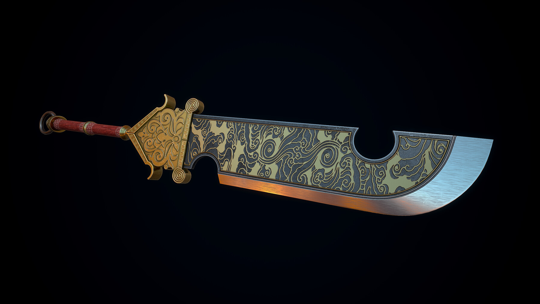 ArtStation - Chinese Great Broadsword | Game Assets